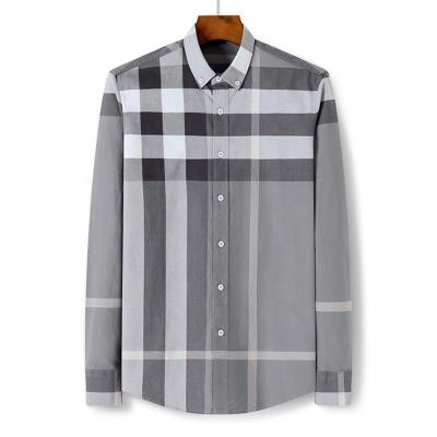 China Camiseta de vestimenta casual masculina em primavera e outono para camisas masculinas S-2XL à venda