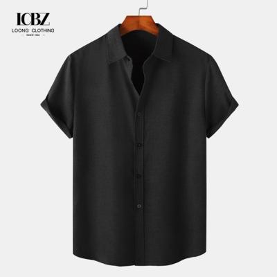 China Camisas de manga curta de algodão para homens de estilo clássico e intemporal à venda