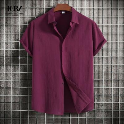 China Viscose/poliéster/espandêx Homens personalizados Camiseta hawaiana com colarinho à venda