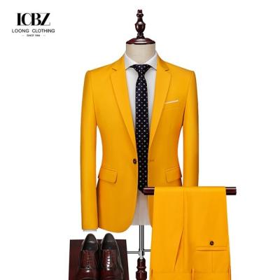 Cina Abbigliamento formale Abiti da uomo Polvere Blu Poliestere Tessuto di viscosa 2 pezzi Abbigliamento da ufficio in vendita