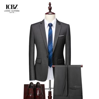 Cina Pantaloni d'argento formali per gli uomini Abiti da ufficio da lavoro in design e sartoria Slim Fit in vendita
