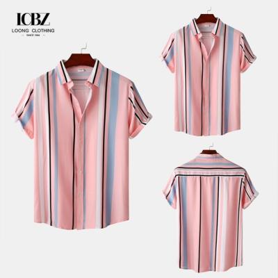 China Adultos Viscose Impresso Design 100% algodão camisas havaianas para Verão Beach Wear à venda