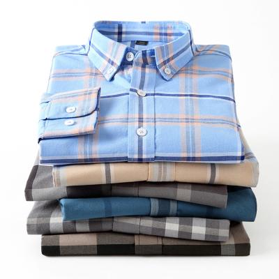 China Calça descartável Casual 100% de algodão Oxford Camisa de manga longa masculina para o outono à venda