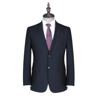 Cina Stile anteriore abiti piatti in due pezzi in blu marino per stili casuali e formali maschili in vendita