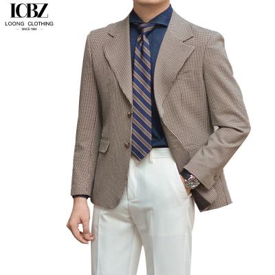 Cina Genere Uomini Retro Houndstooth LCBZ Giacca da abito personalizzata per abiti e abiti casual da uomo in vendita