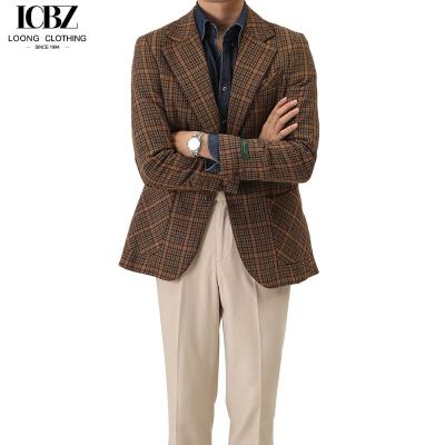 Cina Moda Invernale Autunno Finitura Disegno su misura Tweed Giacca a piastre Maschile Metodo di tessitura tessuto in vendita
