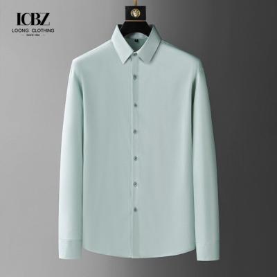 Cina Tintura semplice regolare 100% cotone manica lunga maglietta personalizzata per uomini in vendita