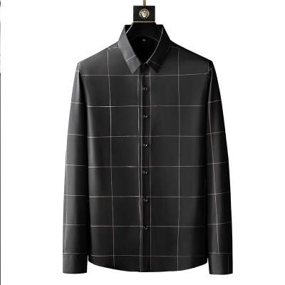 Cina 100% cotone camicie a quadri da uomo moda d'autunno casual grande taglia camicia a maniche lunghe in vendita