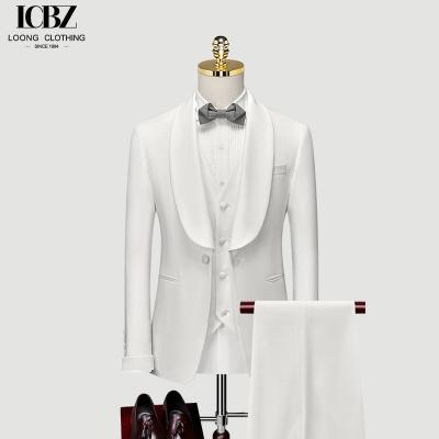 Cina Logo personalizzato Stampa fine abito da sposo per uomo abito da sposa in tessuto personalizzabile in vendita