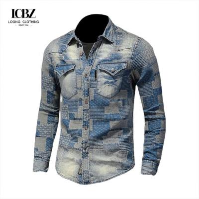 Cina 2022 Disegno Unico Primavera Moda Maschile Retro Flore Camicia Stile Casual Vestito Camicie in vendita