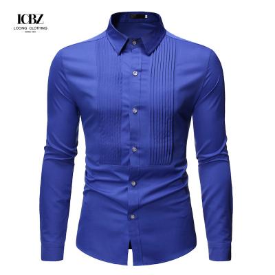 Cina Oem Odm Casual Business Long Sleeve Designer Abito nero Camicia con tessuto sostenibile in vendita