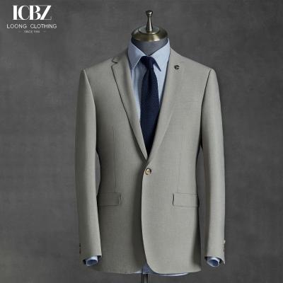 Cina Bretagna lana / seta grigio chiaro abito da uomo per affari casual sposo matrimonio stile formale in vendita