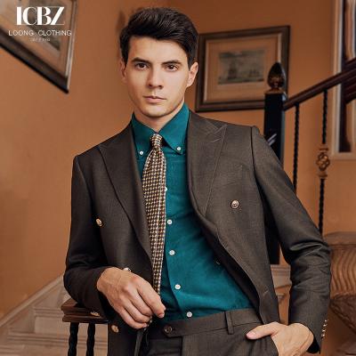 Cina OEM Party Vested Wedding Suit Men's Blazer 3 Piece Business Suit Set con tessuto personalizzato in vendita
