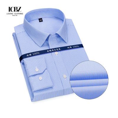 China Custom Não Ferro PD Homens Casual Algodão Gelo Seda Estilo Espanhol Camisa Manga Longa Vestido à venda