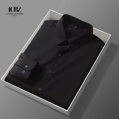 China Gênero Homens Camisa Slim Fit com Logotipo 100% Mercerizado Azul/Vermelho/Verde/Branco Formal à venda