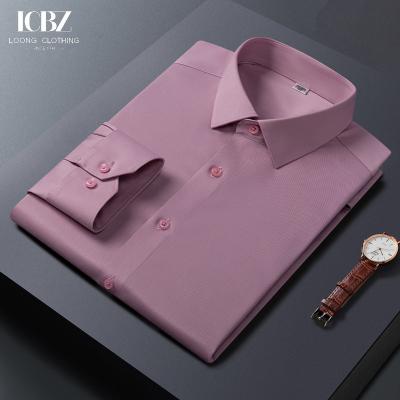 Cina Genere Uomini Triproof Traspirante Camicia senza cuciture Tessuta Non Ferro Camicie da lavoro in vendita