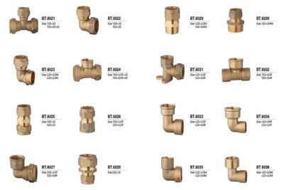 中国 機械で造る黄色い習慣 CNC の精密めっきされるニッケル/クロムが付いている真鍮の圧縮の付属品 販売のため
