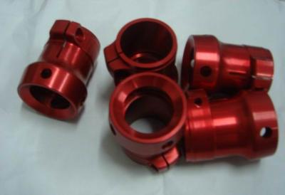 China O vermelho de alumínio anodiza a linha central 4 feita à máquina precisão da peça AL7075 0.005mm do CNC à venda