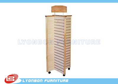 中国 足車、木の陳列台が付いている MDF スラットウォール の陳列台を回す 4 側面 販売のため