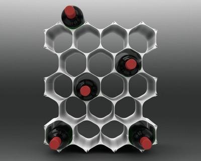 Cina Banchi di mostra di alluminio del metallo del castello con la bottiglia 21 per vino rosso in vendita