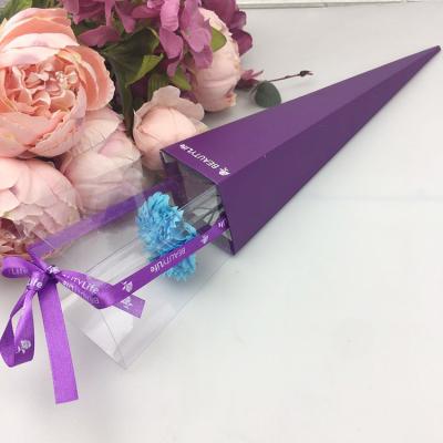 중국 투명한 창문과 함께 재활용 할 수있는 사용자 지정 추수감사절 모양 꽃 선물 상자 판매용