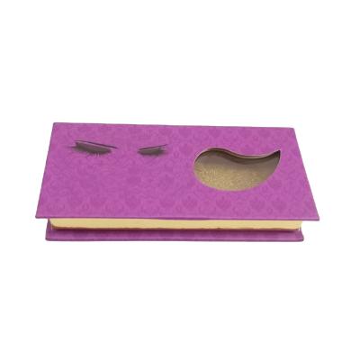 China Custom Silver Glitter False Eyelash Clamshell Gift Box for sale
