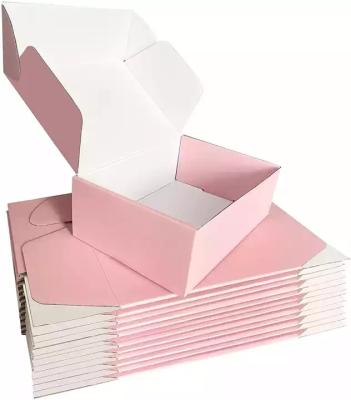 China Pink Color Customized Size Corrugated Mailer Box for Apparel Packaging Gift Box for sale