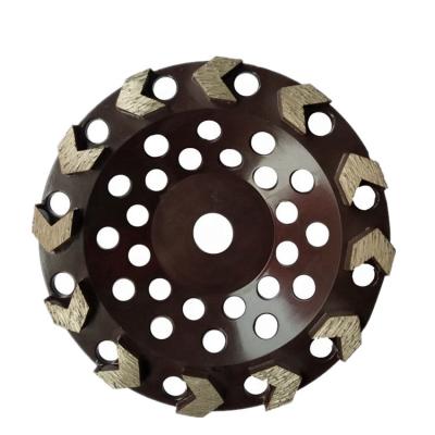 China La flecha formó la taza de 7 pulgadas dividió el color de la muela en segmentos abrasiva 180m m modificado para requisitos particulares en venta