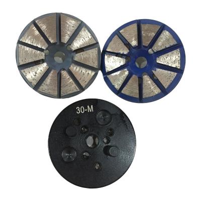 China disco abrasivo del metal de 3inch 50/60# 20x8x10S con dos agujeros de Locatina y el soporte de 3 agujeros en venta