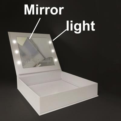 Chine boîte d'emballage de maquillage de carton de 250g Art Paper Led Mirror Travel à vendre