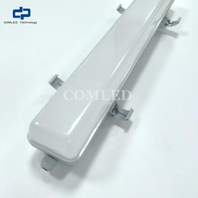 CE SAA approved 1200mm commercial/industrial LED Batten Light fixtures Surface Mount weatherproof lED lighting fixture With Emergency battery vapor proof lED light fittings
