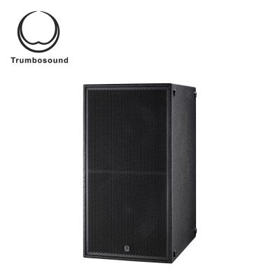 Cina Dual 18 inch subwoofer box super bass speaker outdoor DJ subwoofer 1200Wrms TR218B in vendita