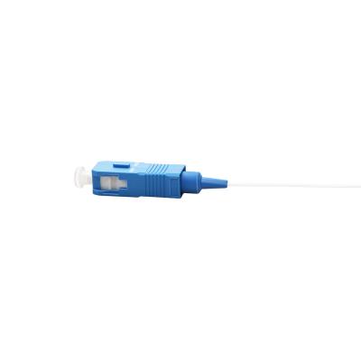 중국 0.9 밀리미터 직경 파이버 케이블 조립 9 / 125 G657A1 SC / UPC 단순하 닦백색 판매용