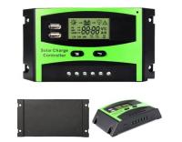 Quality Manual 10A 50A 60A 20A 30A PWM Solar Charger Controllers 24V 12VDC Output Bulb for sale