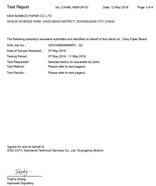 RoHS TEST REPORT - New Bamboo Paper Co., Ltd