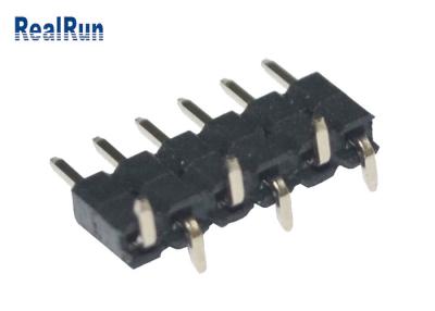 China Fileira Pin Header 6pin Tin Plating do passo PA6T de SMT 2.0mm única à venda