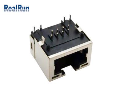 China Liga de cobre portuária do conector do PWB de PA46 1 Rj45 Jack modular RJ45 à venda
