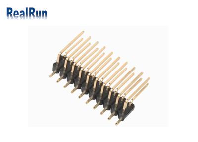 Cina Strato doppio SMD Pin Header Right Angle Brass PA6T PBT di DC500V in vendita