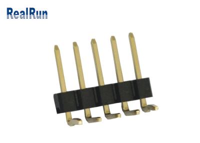 Cina singola fila UL94V-0 ad angolo retto di 3A 5P PA6T PBT LCP SMT Pin Header 2.54mm in vendita