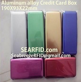China Caja de la tarjeta de crédito de la aleación de aluminio, estilos de la caja de tarjeta del acero inoxidable, europeos y americanos en venta