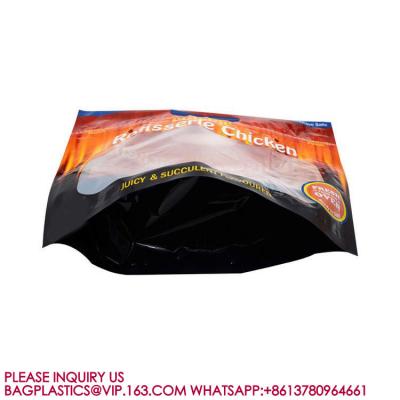 Microwave Hot Chicken Bags Stand Up Pouch Rotisserie Anti-Fog Roasted Roast