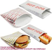 Quality Foil Paper Hot Dog Holders Hamburger Wrapper Combination Pack, Grease Resistant Food Bag for sale