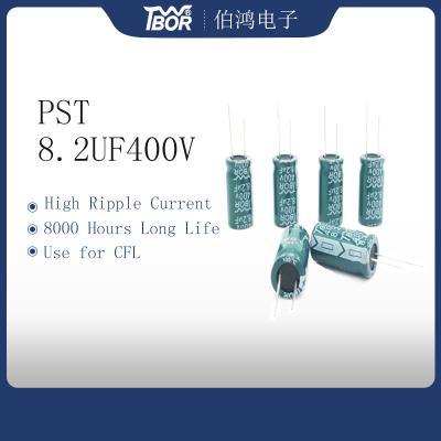 China Hoge de Rimpelings Huidige Elektrolytische Condensator 13X20mm van 8.2UF 400V Te koop