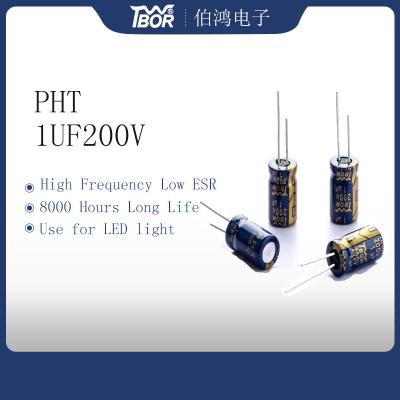 Китай ISO 14001 электролитического конденсатора al конденсатора 10x13mm PHT 10uf 200v продается