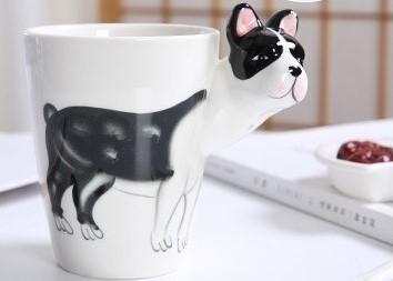 China Geschenk 15 Onuce-Karikatur-Bulldoggen-keramische Trinkbecher zu verkaufen