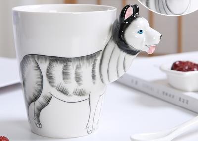 China Handgemachter künstlerischer sibirischer Husky keramische Becher 3D zu verkaufen