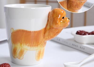 China Zylinder des golden retriever-450ml formen keramische Becher 3D zu verkaufen