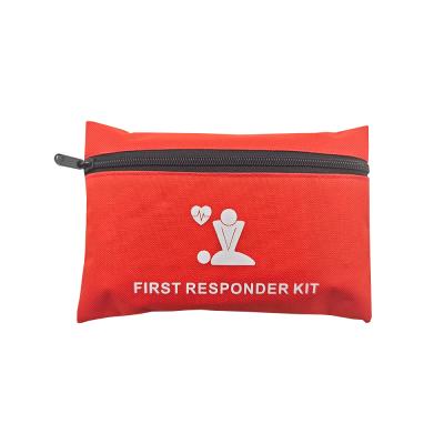China Mini Portable Compact Canvas First Aid Bag First Aid Emergency Kit Emergency Care First Aid Kit Bag for Outdoor for sale