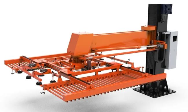 Forklift type loading and unloading robotic arm