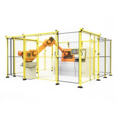 China B55: Metal Wire Mesh Fence Warehouse Security Robot Safety Fencing Machine Guard Panel Workshop isolation network Workshop Safety Fence for sale